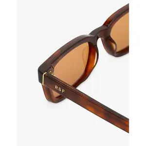 RETROSUPERFUTURE Gesto Rectangular Sunglasses - Havana