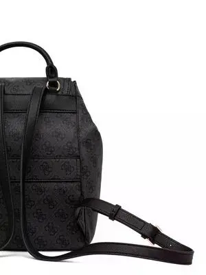 Guess Manhattan Monogram-pattern Backpack - Black