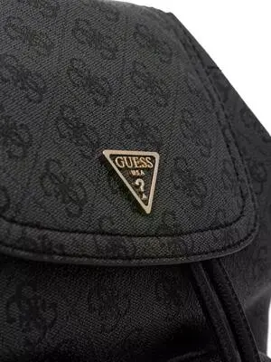 Guess Manhattan Monogram-pattern Backpack - Black