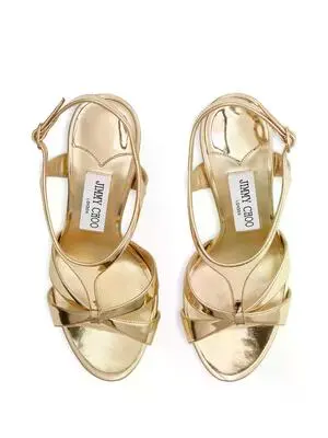 JIMMY CHOO Késia Platform Strap Sandals - Gold