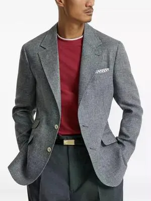 Brunello Cucinelli Single-breasted Blazer - Grey