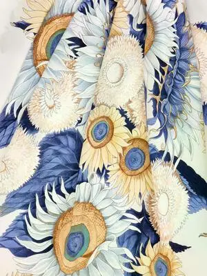 FERRAGAMO Sunflower-print Silk Scarf