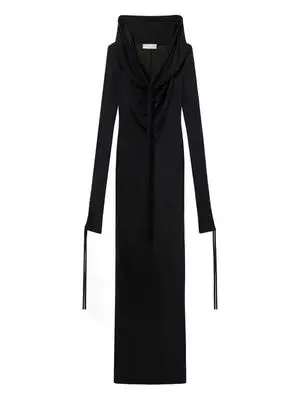 Blumarine Hooded Maxi Dress - Black
