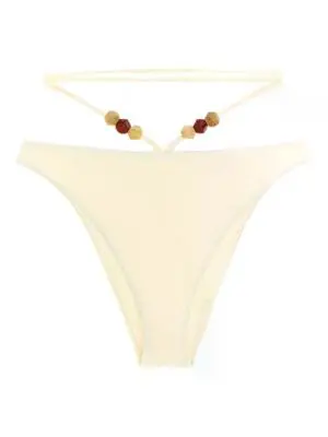 Magda Butrym Beaded-detail Bikini Bottom - Neutrals