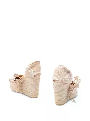 CastaÑer Flower Tie Wedge Espadrilles