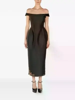 ARAFTU Embellished Off-shoulder Midi Dress