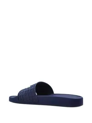 Amiri Pattern Logo-detail Slides - Blue