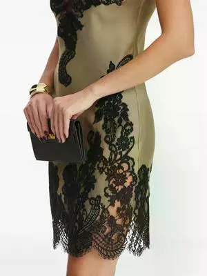 green and gold lace dress Zarisse Green Lace Square-Neck Maxi Dress – Club L London