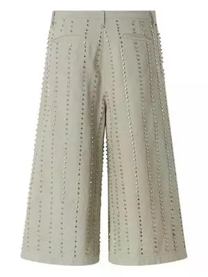 Pinko Embellished Cropped Trousers - Grey