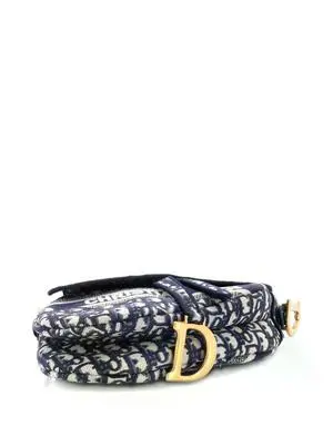 Dior Saddle Handbag Oblique Canvas Medium - Blue