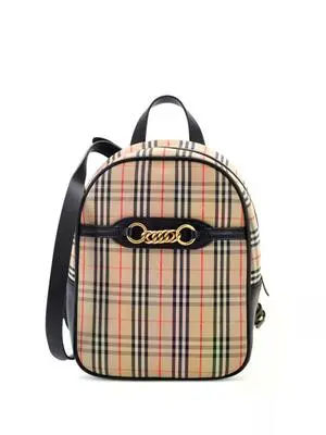 Burberry Link 1983 Knight Check Canvas Medium Backpack