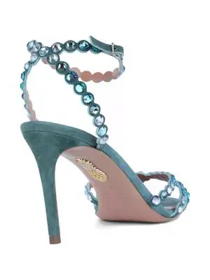 AQUAZZURA Scalloped Embellished Sandals - Blue