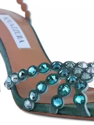 AQUAZZURA Scalloped Embellished Sandals - Blue