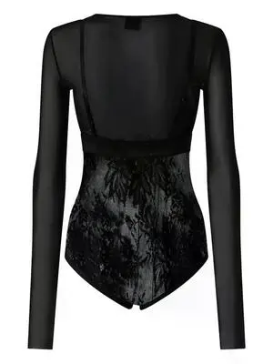 Pinko Lace-panel Long-sleeve Bodysuit