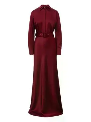 IL VOLO Kate Belted Maxi Dress - Red