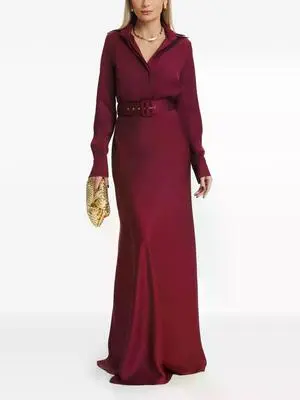 IL VOLO Kate Belted Maxi Dress - Red