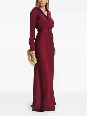 IL VOLO Kate Belted Maxi Dress - Red