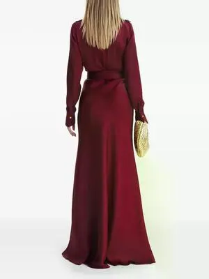 IL VOLO Kate Belted Maxi Dress - Red