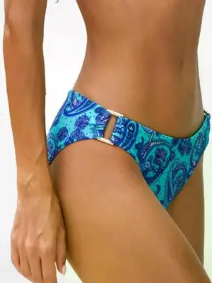 CAHA CAPO DUBAI Paisley Bikini Bottoms With Metal Detail