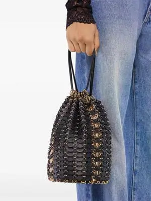 Rabanne Iconic Discs Bucket Flip Bag
