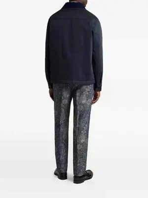 Etro Logo-embroidered Jacket - Blue