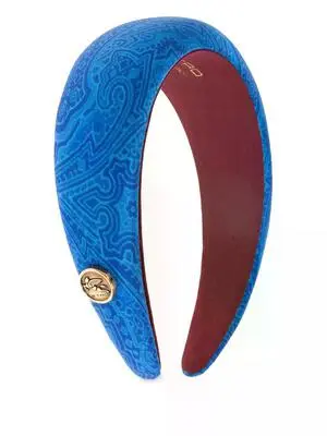 Etro Paisley-print Headband - Blue