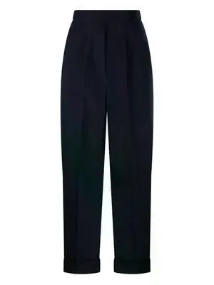 Max Mara Cuffed Pleated Trousers - Blue