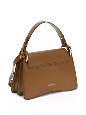 COCCINELLE Small Leather Tote Bag With Logo Plaque