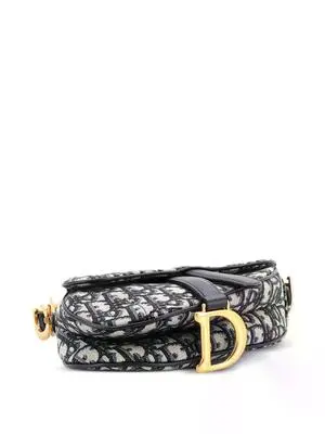 Dior Saddle Handbag Oblique Canvas Mini - Blue