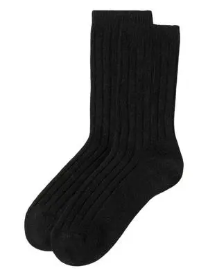 Swedish Stockings Ribbed Bodil Socks - Black