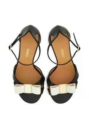 FERRAGAMO 90mm Vara Bow Sandals - Black