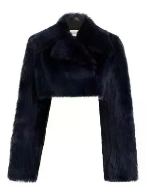 Khaite Collared Fur Jacket - Black