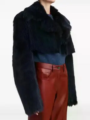 Khaite Collared Fur Jacket - Black