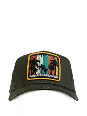 Dsquared2 Embroidered Patch Cap - Green