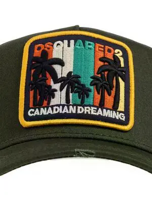 Dsquared2 Embroidered Patch Cap - Green