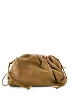 Bottega Veneta The Pouch Leather Mini Crossbody Bag - Brown