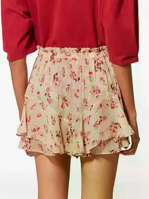 MARANT ETOILE Sornel Floral-print Shorts - Neutrals
