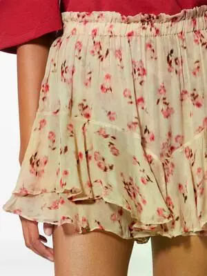 MARANT ETOILE Sornel Floral-print Shorts - Neutrals