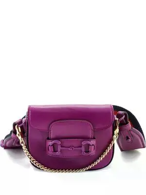 Gucci Horsebit 1955 Super Mini Shoulder Bag - Purple