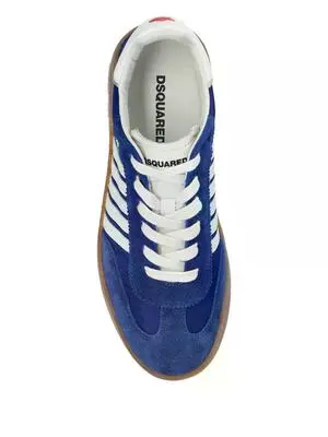 Dsquared2 Boxer Suede And Leather Low-top Sneakers - Blue