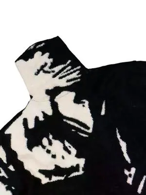 DOUBLET High Neck Jacquard Knit Sweater
