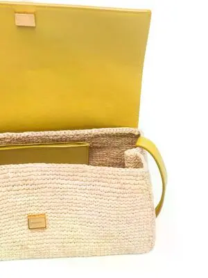 Khaite Audrey Raffia Cross Body Bag - Neutrals