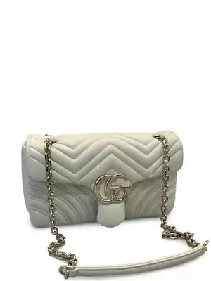 Gucci Gg Marmont Chain-strap Bag - White