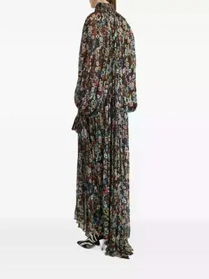 Khaite Edgar Floral-print Maxi Dress - Black