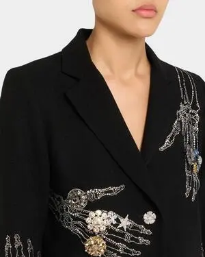 Libertine Buried Treasure Embellished Blazer - Black
