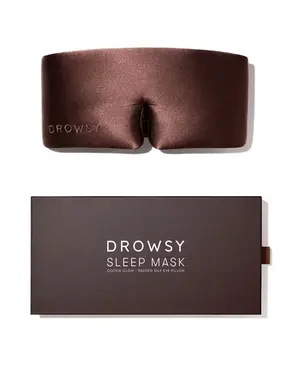 DROWSY Silk Sleep Mask - Brown Overflow