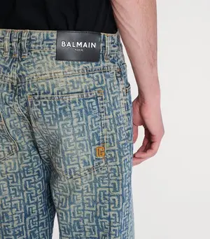 Balmain Monogram Relaxed Fit Jeans