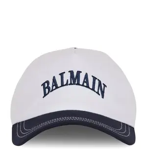 Balmain Cotton Baseball Cap - Navy