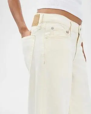 Rag & Bone Featherweight Saige Low-rise Ankle Jeans - Ecru
