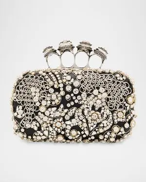 Alexander McQueen Spider Chain Mail Crystal Clutch - Blackwhite